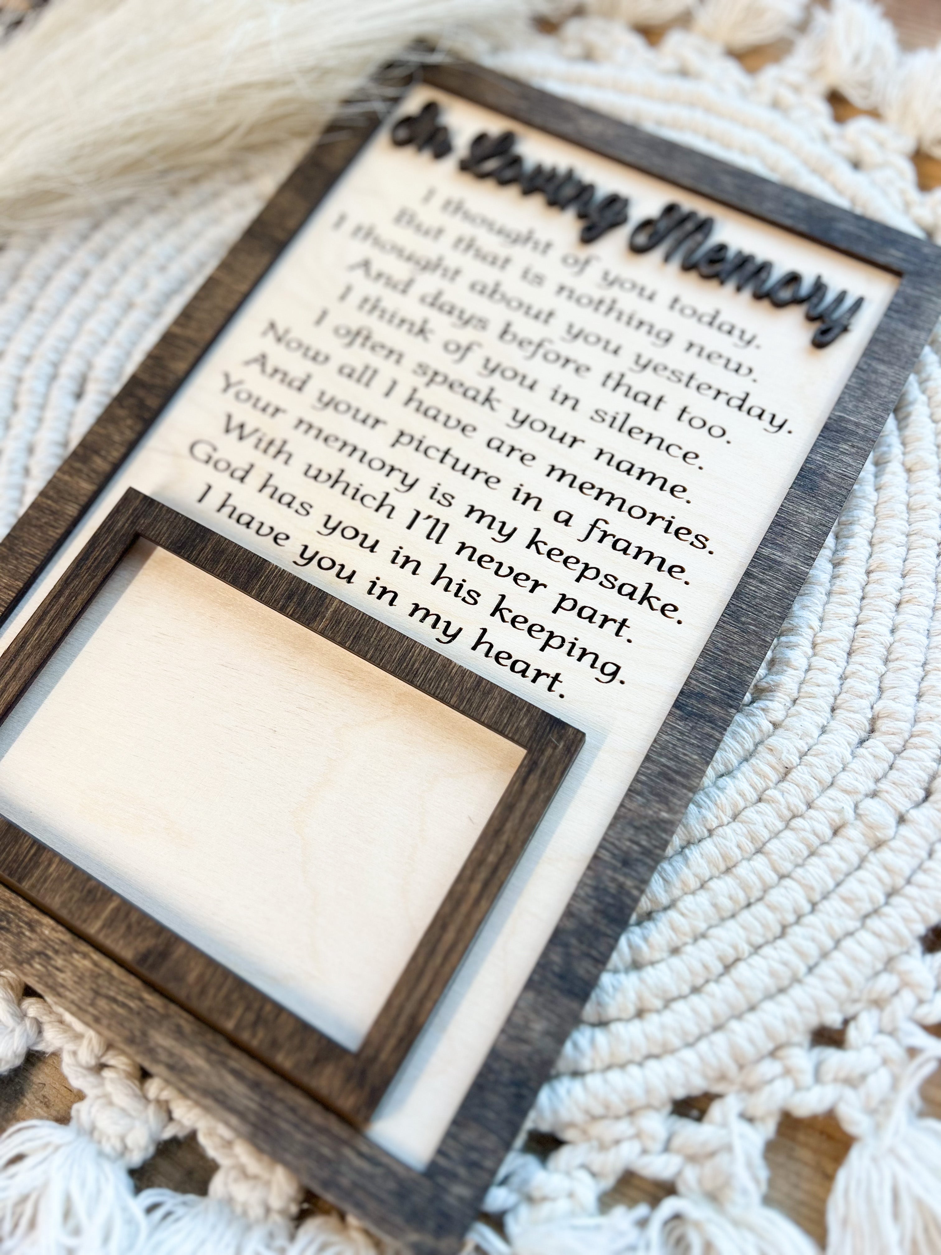 In Loving Memory Photo Frame Sign – Midwest Roots